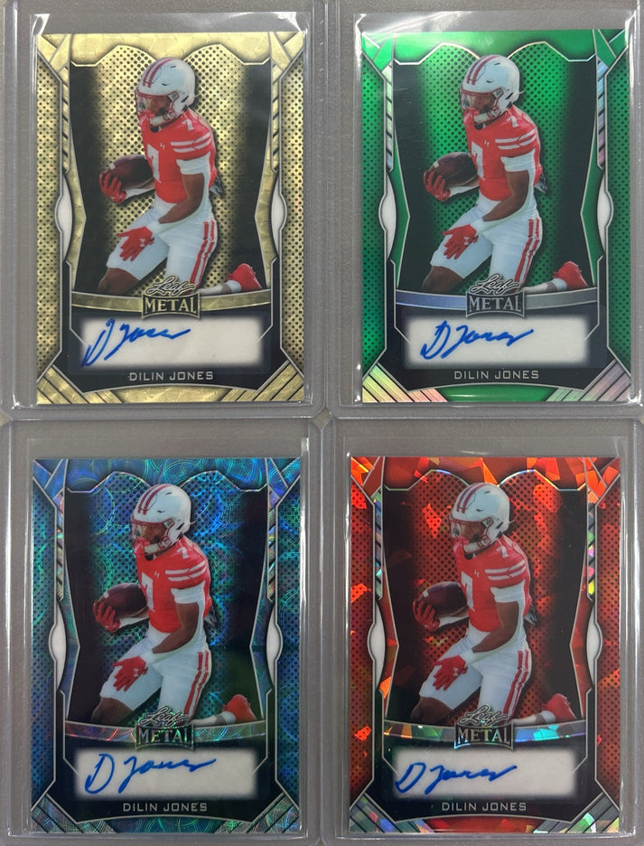 Dilin Jones 2025 Leaf Metal Football Autograph Pack – Leaf Trading Cards